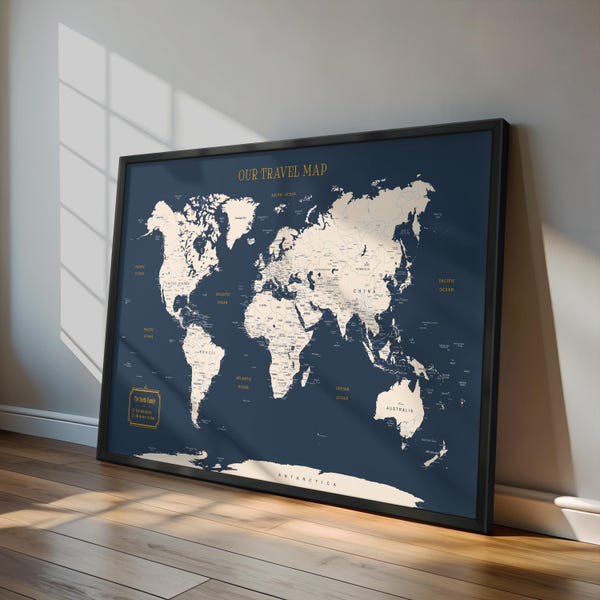 World Map Pin Board - Etsy UK