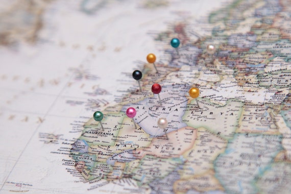 Personalized World Maps Push Pin Map Map to Mark Travels | Etsy