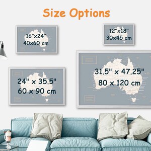 Australia Push Pin Map Australia Pin Map Personalised Push | Etsy