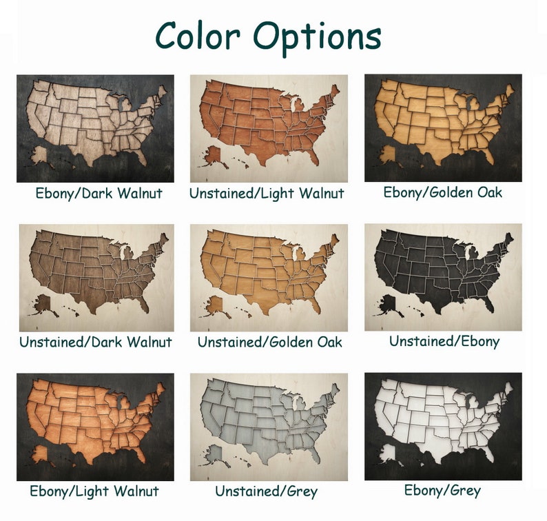 Wooden Us Map Wooden Wall Art Maps Wooden Usa Map | Etsy