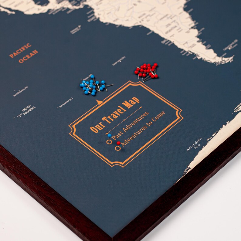 Personalized Push Pin World Map: Travel Tracker Wall Art - Etsy