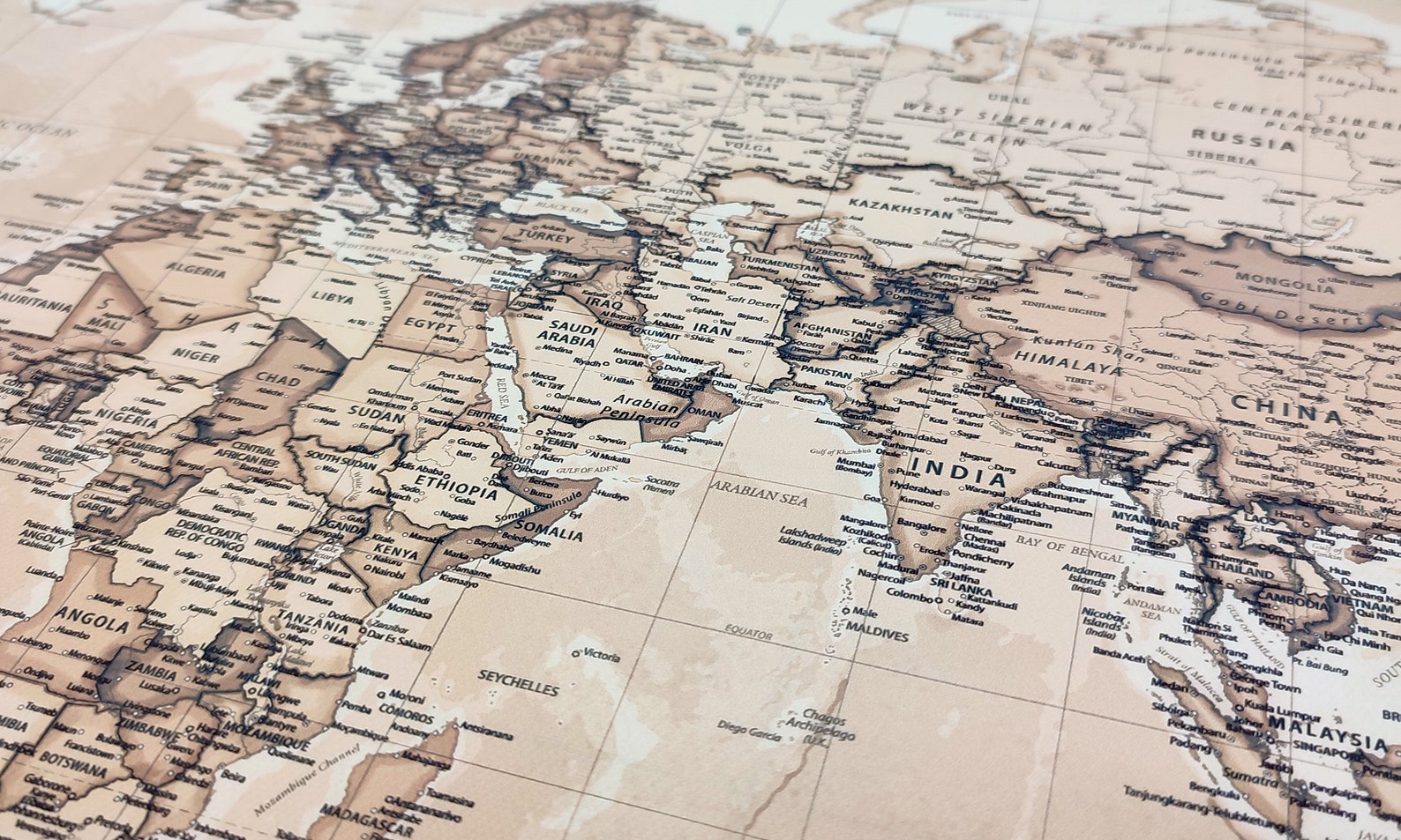 World Map Wall Art Large Push Pin Map World Map Canvas | Etsy