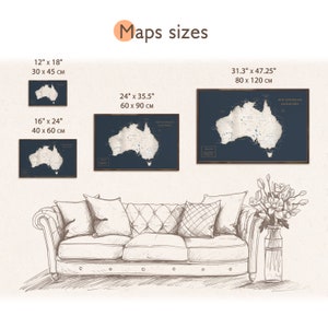 Australia Push Pin Map, Australia Pin Map, Personalised Push Pin Map ...