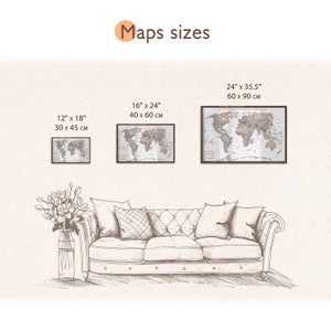 Personalized Map, Push Pin World Travel Map Framed Wall Art - Etsy