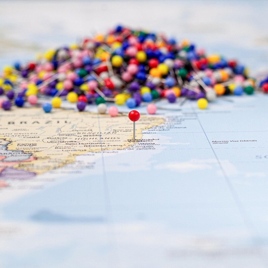 Pushpins for Travel Maps, Colorful Push Pin, Pins to Mark Travels - Etsy