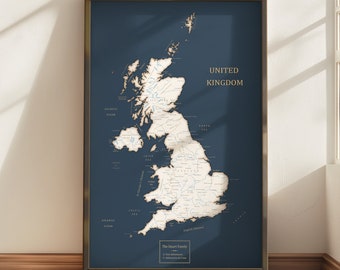 The United Kingdom Map Pin Badge - Etsy