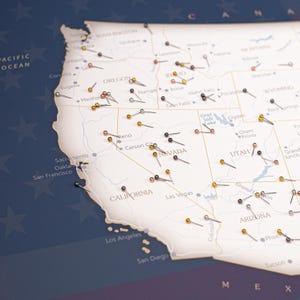 American Flag USA Map – Push Pin Travel Map, Patriotic Wall Art - Etsy