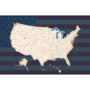 United States Map Digital Print USA Map Download - Etsy