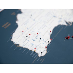 Map of Australia, Push Pin Travel Map Wall Art, Large Custom Australia ...