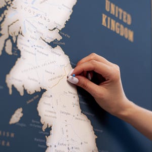 UK Push Pin Map – England Travel Wall Art, Personalized United Kingdom ...
