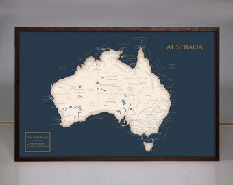 Australia Pin Map - Etsy