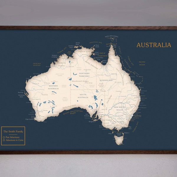 Australia Map Wall Art - Etsy