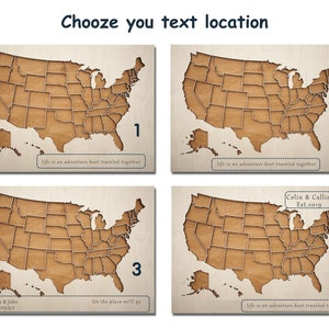 Wooden Us Map Wooden Wall Art Maps Wooden Usa Map - Etsy