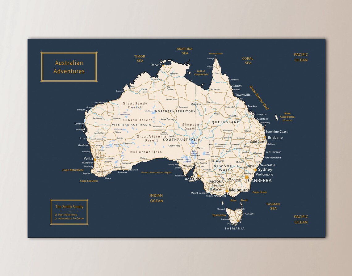 Custom Australia Map Push Pin Australia Map Australia Pin | Etsy
