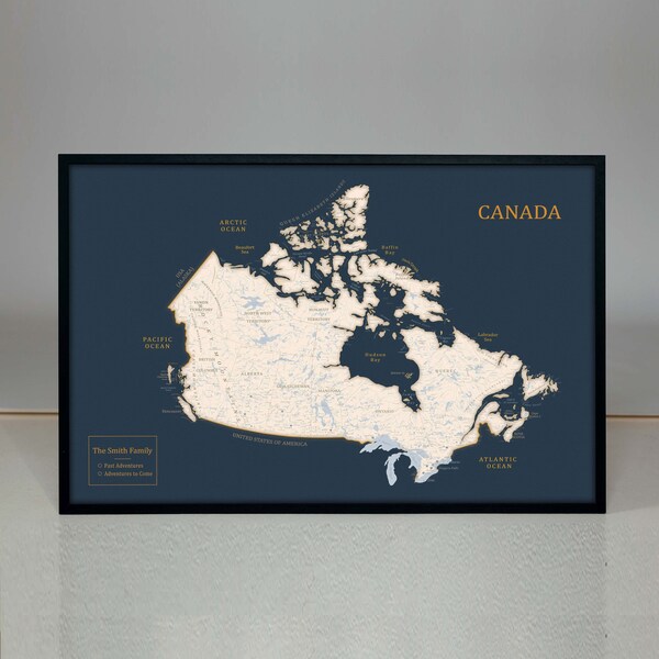 Pin Map of Canada - Etsy