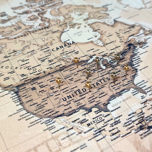 Gold Push Pin - Etsy