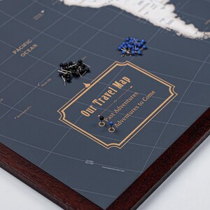 Framed Push Pin World Map – Travel Map With Pins - Etsy