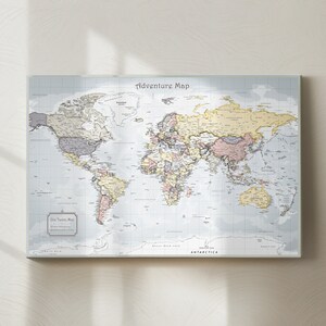 Push Pin World Map, Travel Framed Personalized Map - Etsy