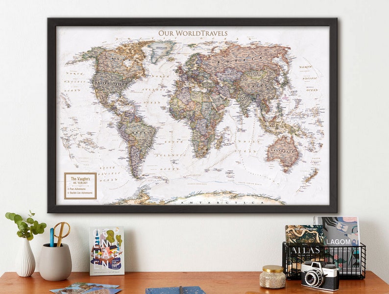 World Map Personalized Push Pin Travel Map - Etsy World Map Personalized Push Pin Travel Map - Etsy