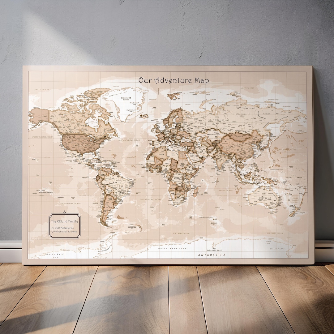 Push Pin World Map, Personalized Travel Gift - Etsy