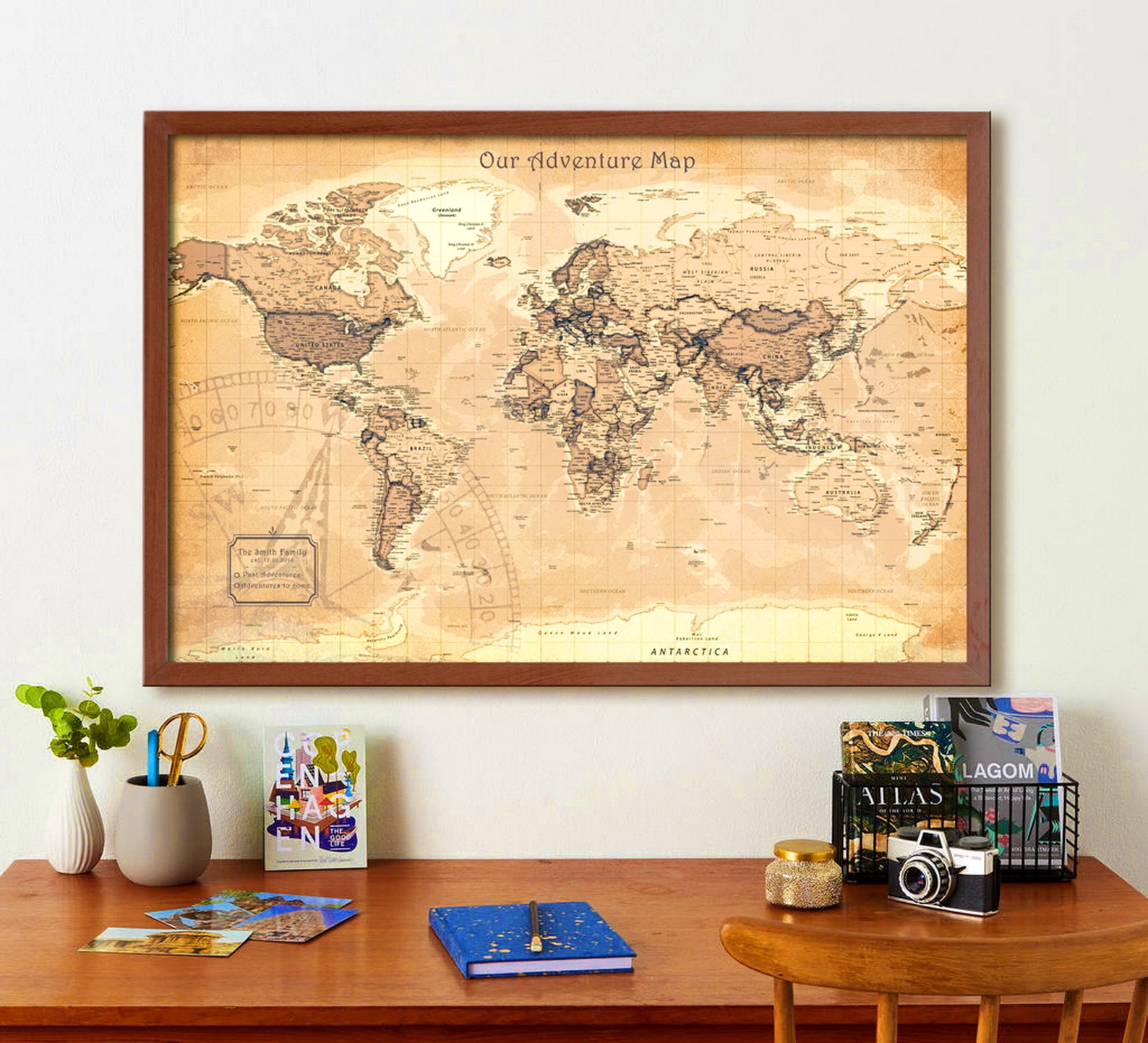 World Map Wall Art Large Push Pin Map Canvas Poster - Etsy