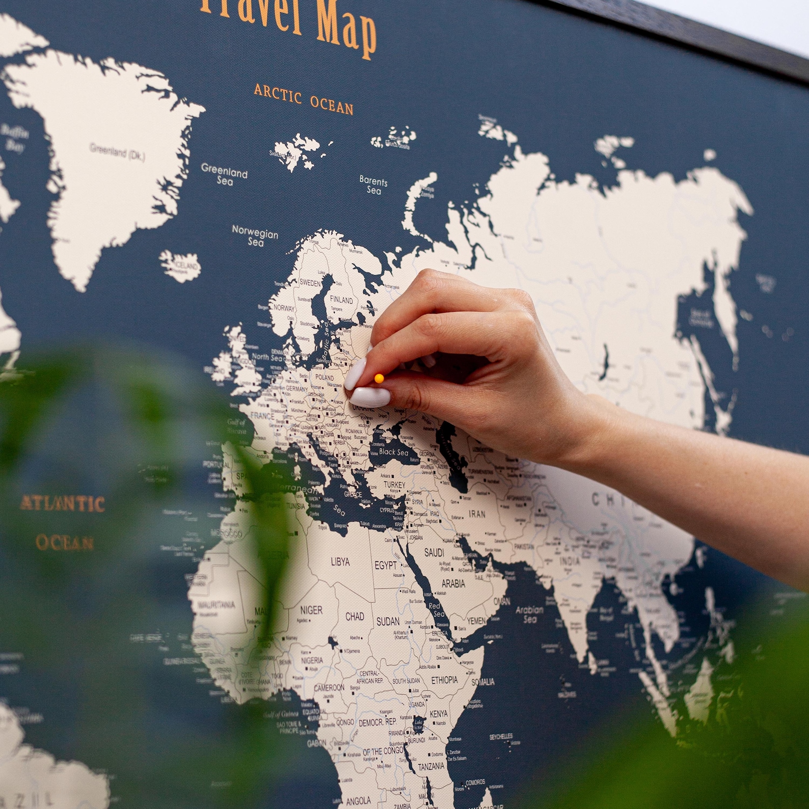Personalized Push Pin World Map: Travel Tracker Wall Art - Etsy