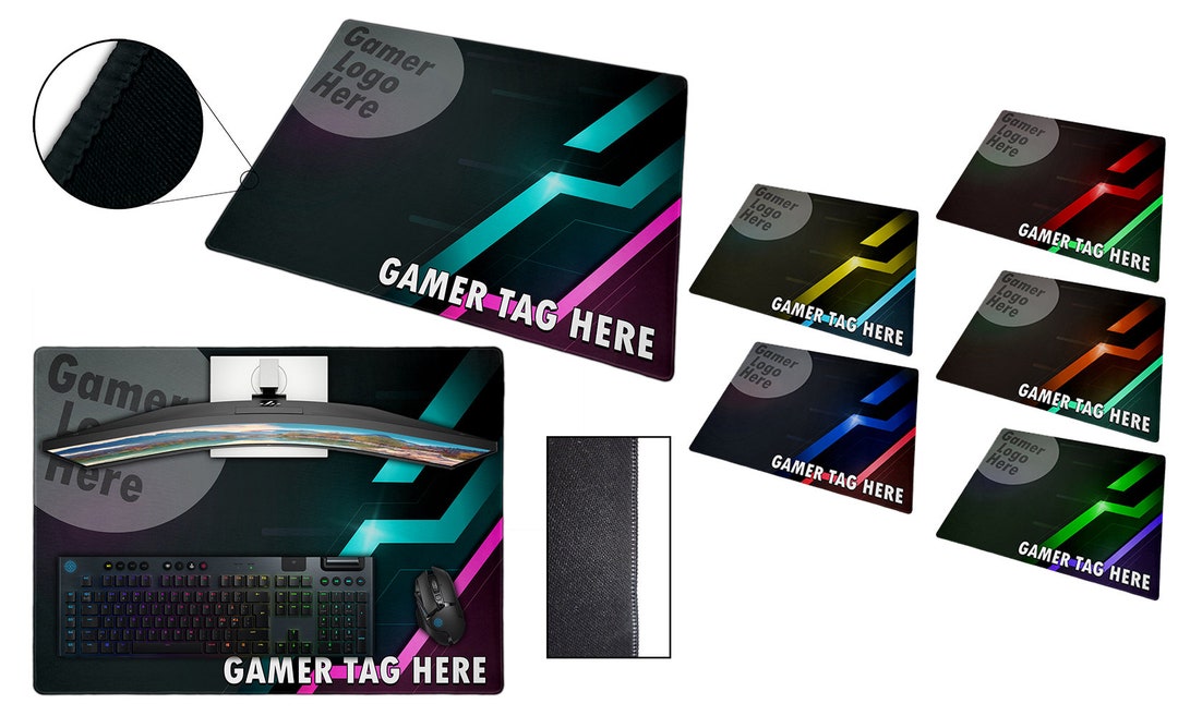 XL Personalised Gamer Tag & Picture Duotone PC Gaming Mousemat W ...