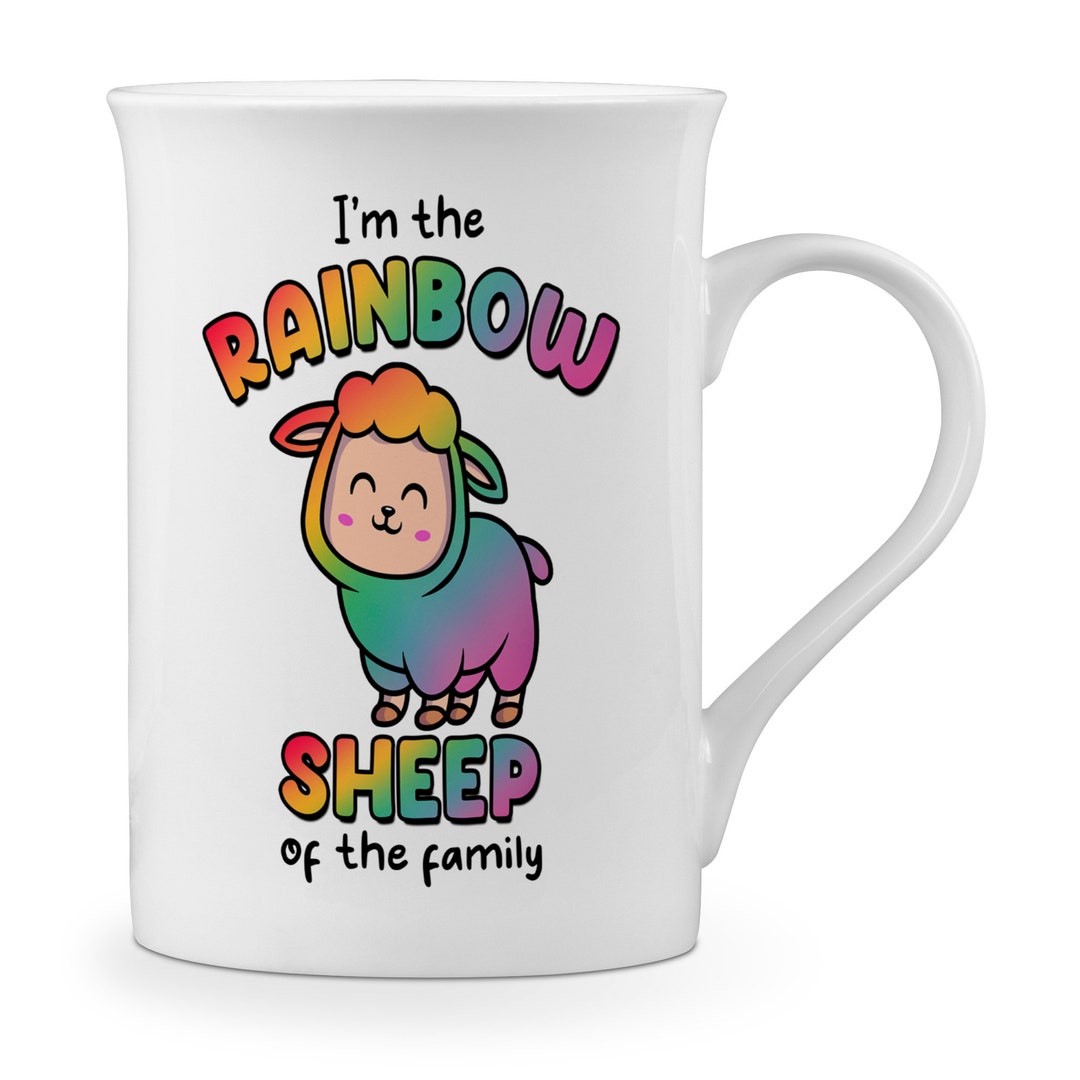 I'm the Rainbow Sheep of the Family Funny LGBTQ Novelty Gift Fine Bone ...
