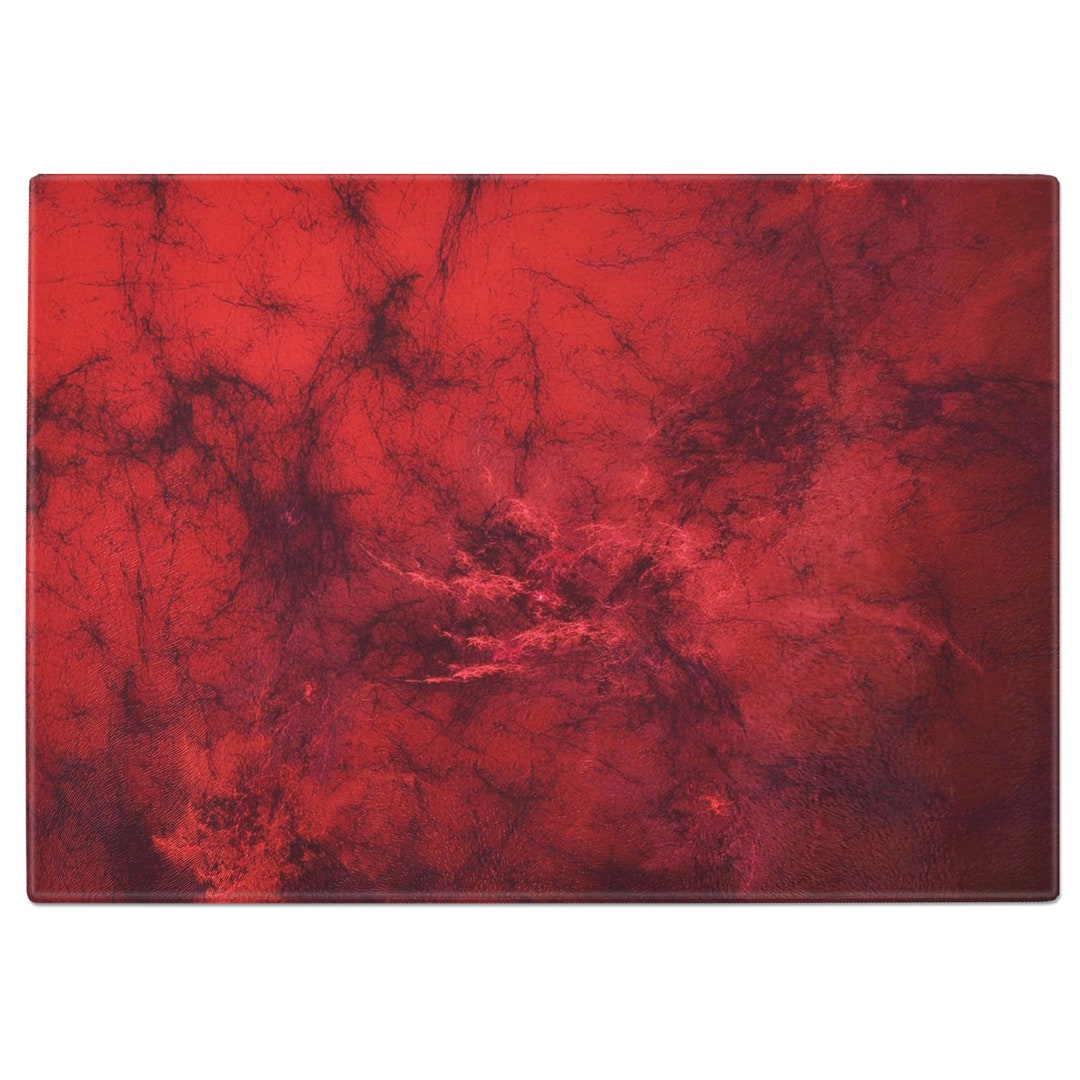 Red Marble Effect Tempered Glass Chopping Board Variation - Etsy