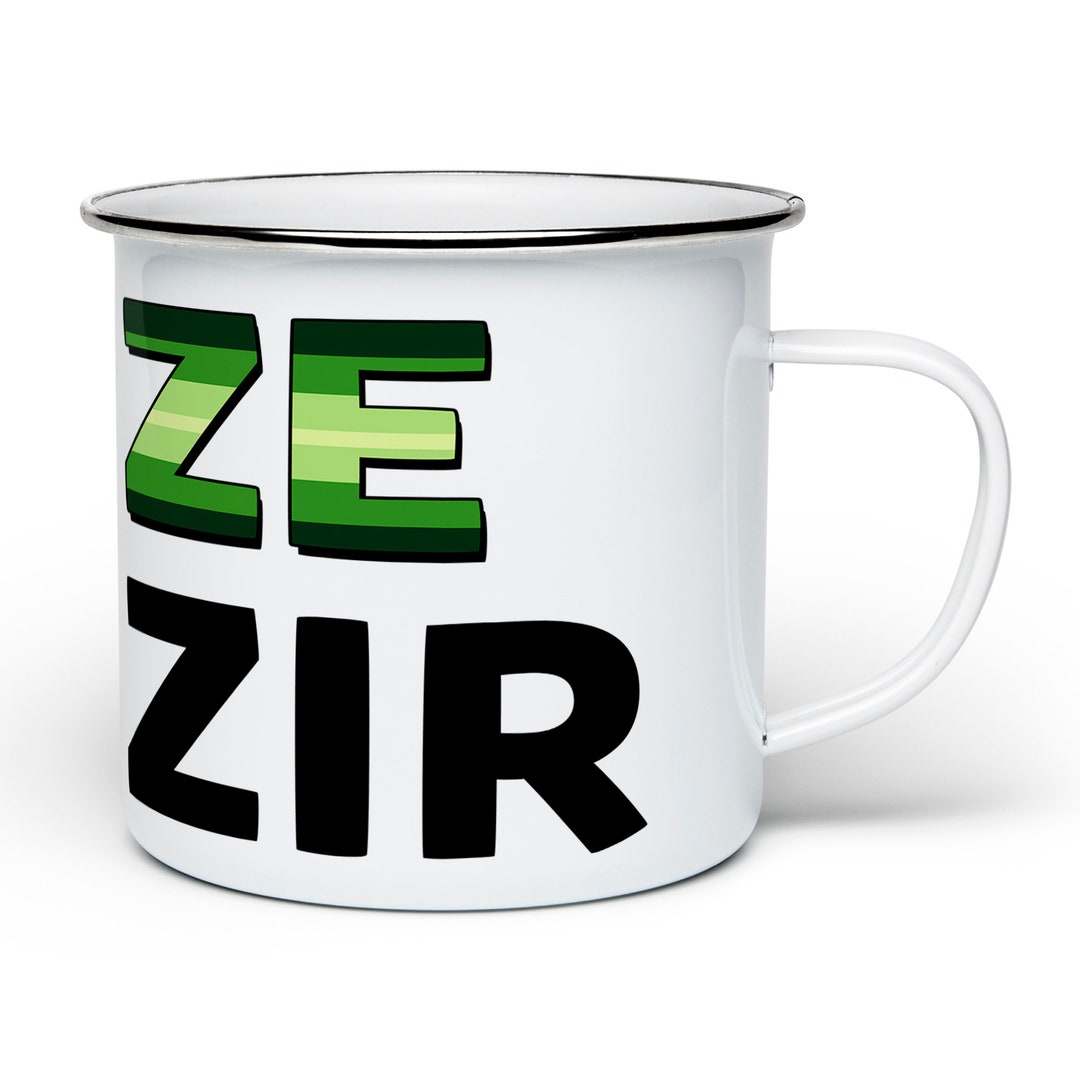 Ze/zir Pronoun Flag Novelty Enamel Mug - Etsy