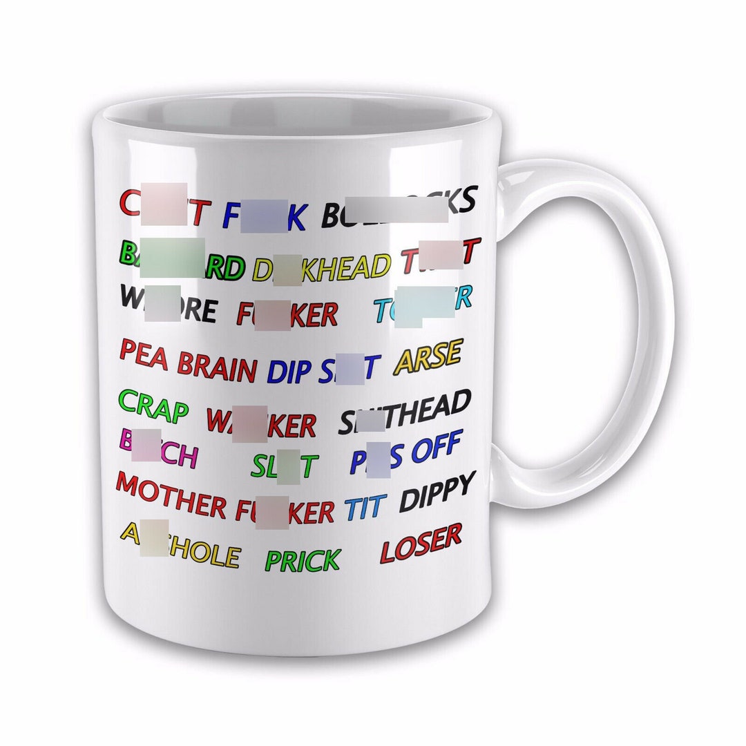 24 Assorted Swear Words Funny/rude Novelty Gift Mug - Etsy