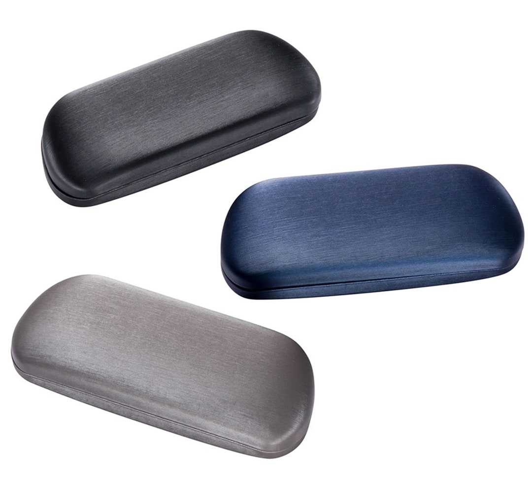Blue Satin Finish Curved Metal Glasses Case newcastle - Etsy