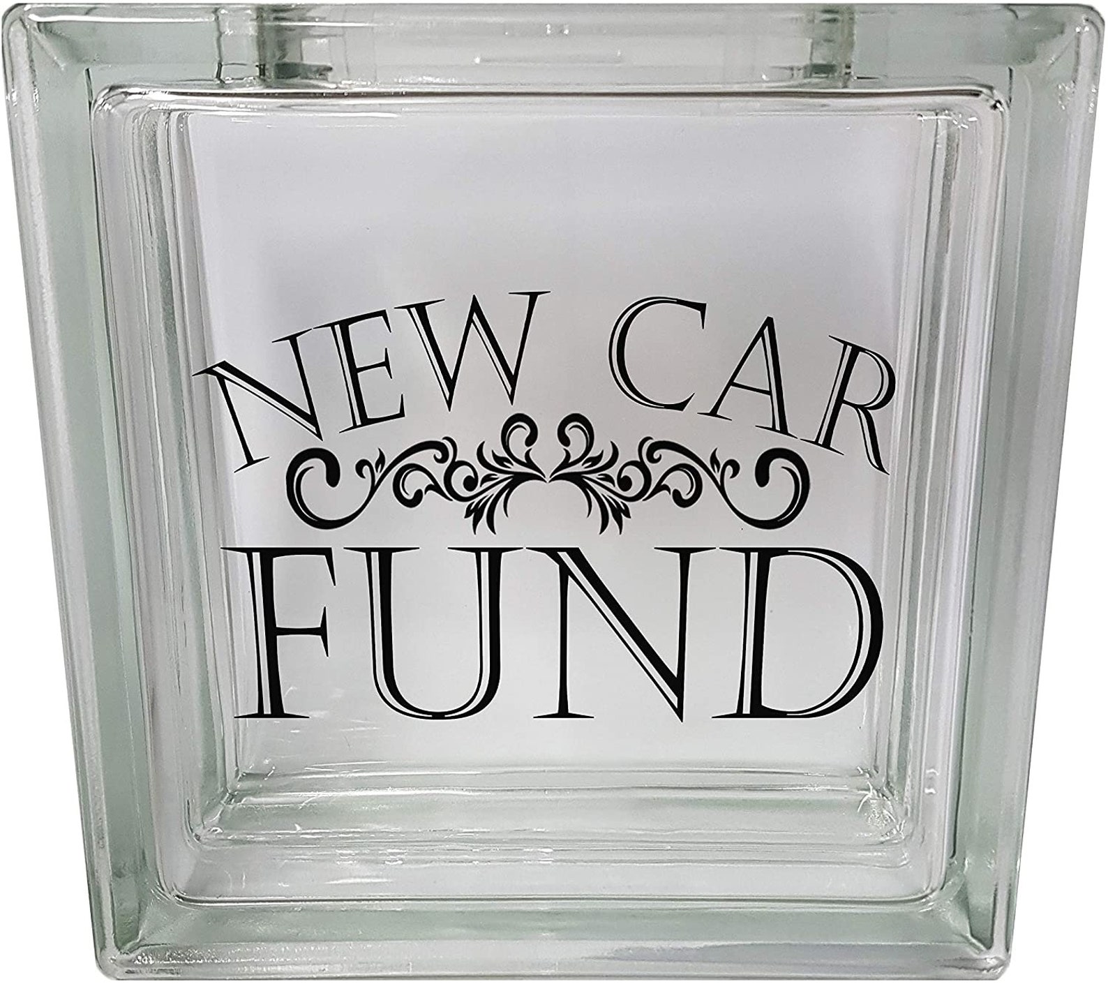 New Car Fund Clear View Decoration Glass Block Money Box | Etsy