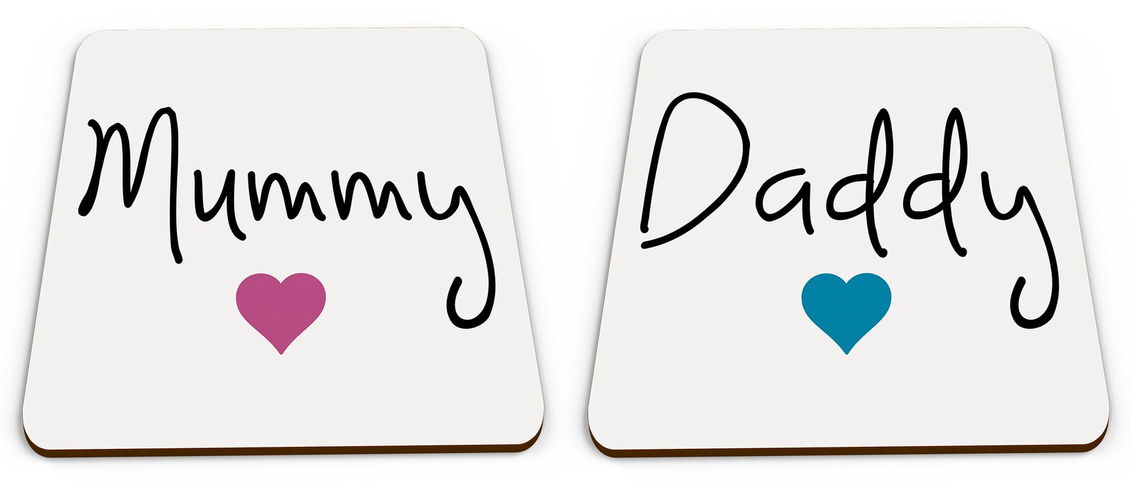 Pair of Mummy & Daddy plus Other Titles Lovely Heart Novelty - Etsy