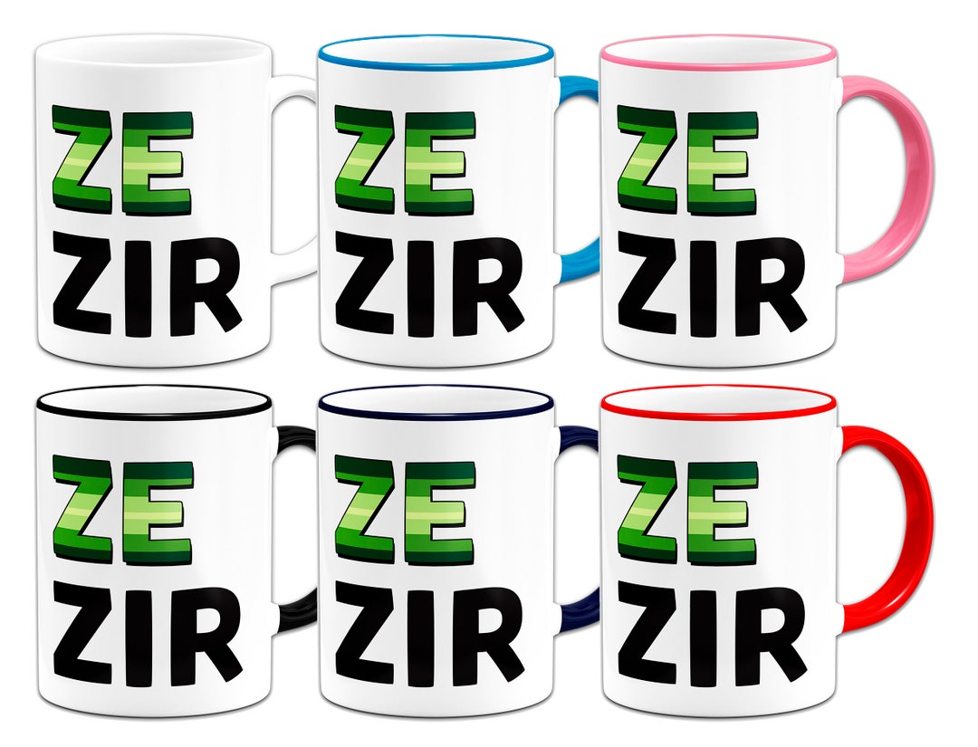Ze/zir Pronoun Flag Novelty Gift Mug variation - Etsy