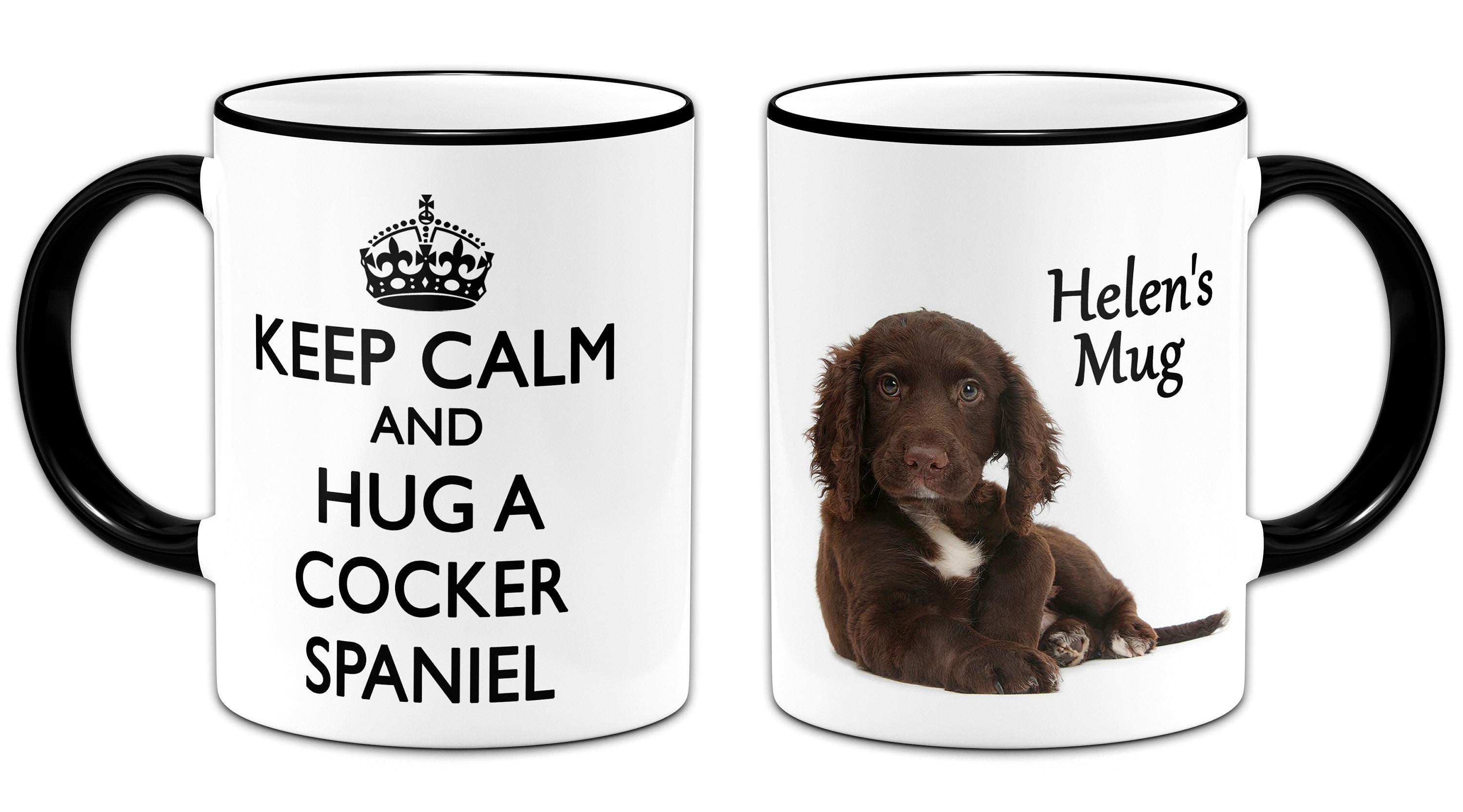 Personalised Keep Calm and Hug A Cocker Spaniel chocolate - Etsy Australia