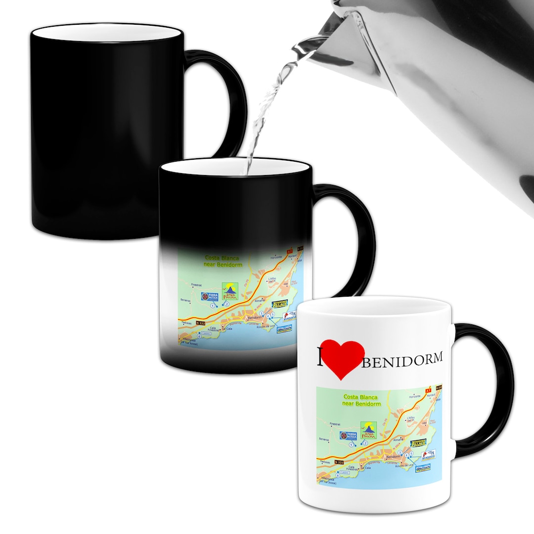 I Love Benidorm Heat Colour Magic Changing Mug - Etsy