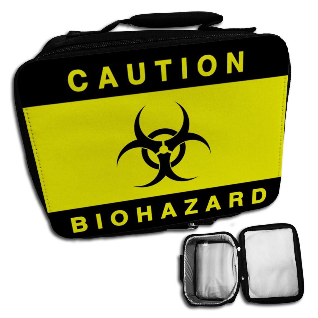 Caution Biohazard Novelty Insulated Lunch Bag - Black - Etsy