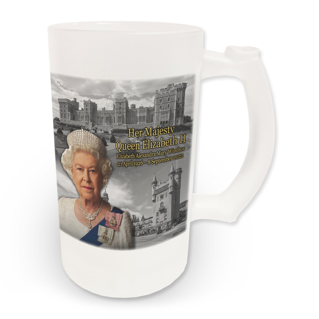 16oz Her Majesty Queen Elizabeth II Novelty Frosted Glass Beer Stein - Etsy