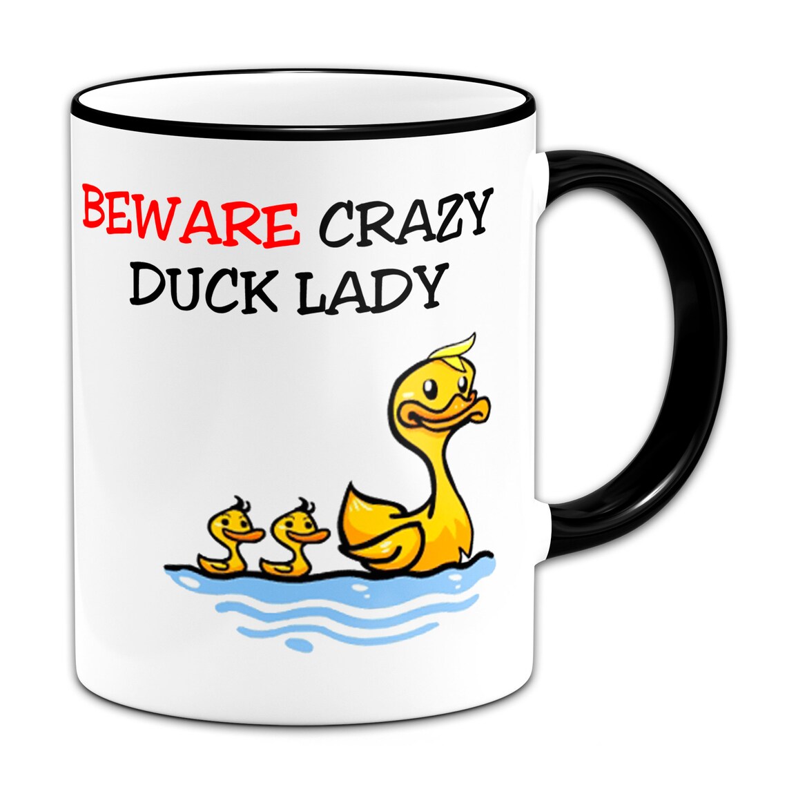 Beware Crazy Duck Lady Funny Novelty Gift Mug Variation - Etsy