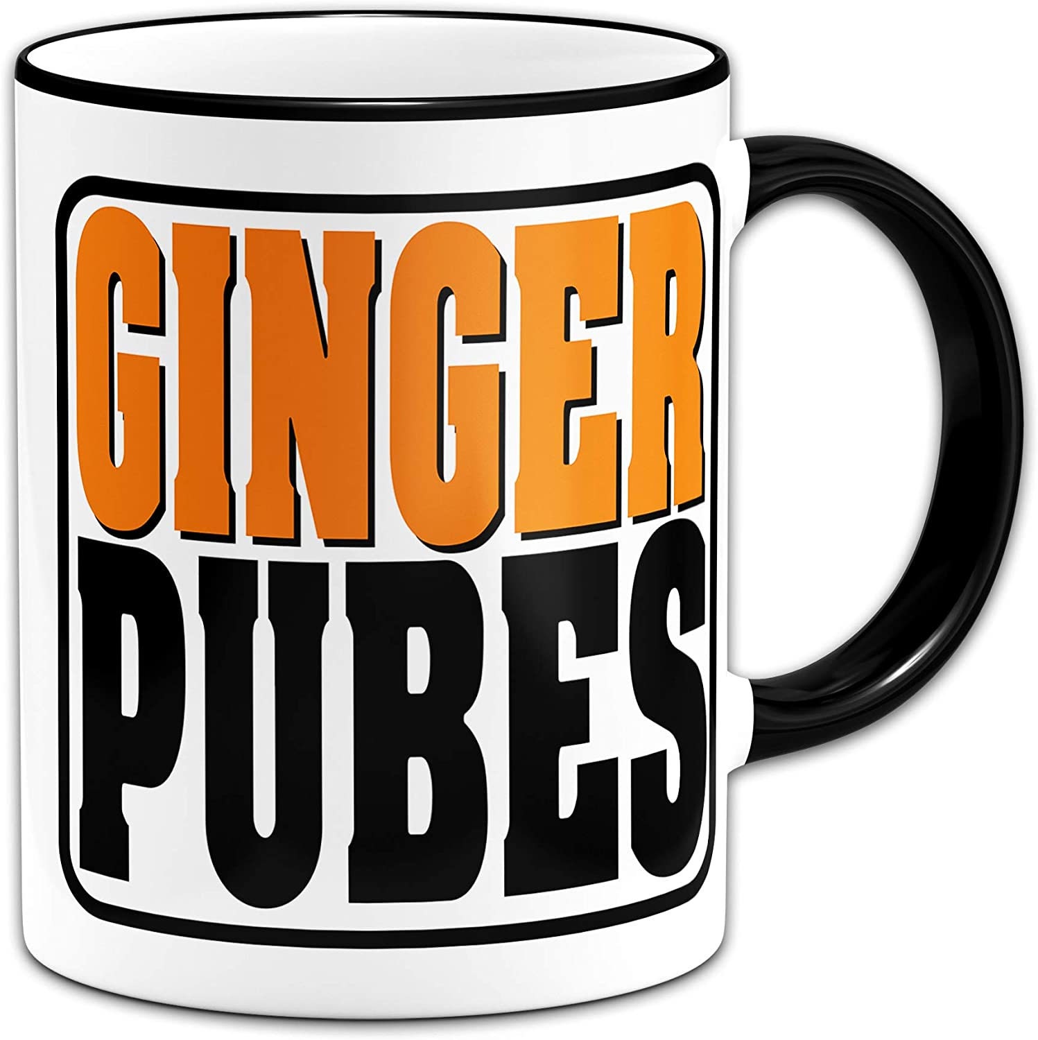 Ginger Pubes Funny Novelty Gift Mug w/Black Handle/Rim | Etsy
