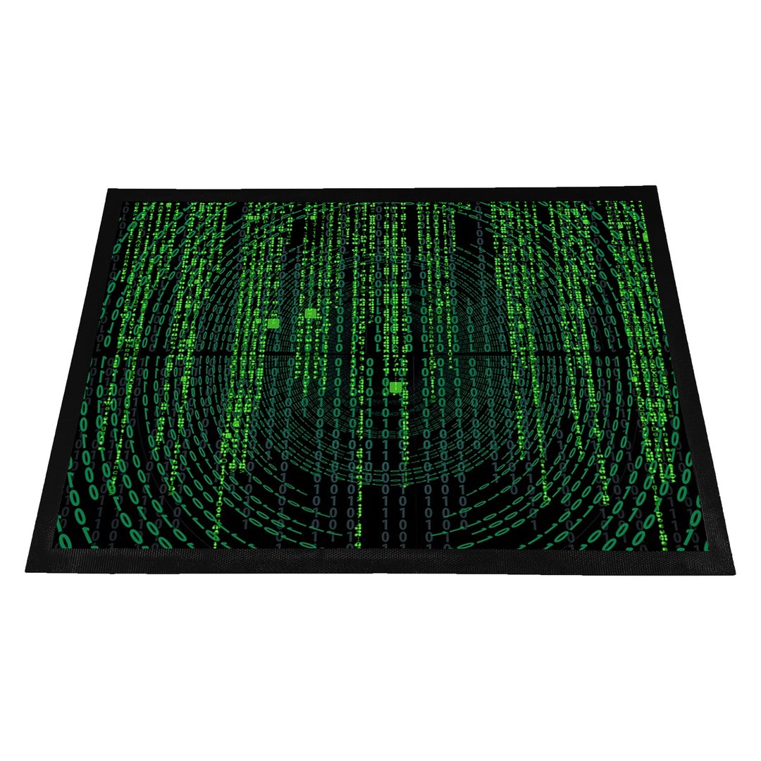 Binary Matrix Code Cool Rubber Doormat - Etsy