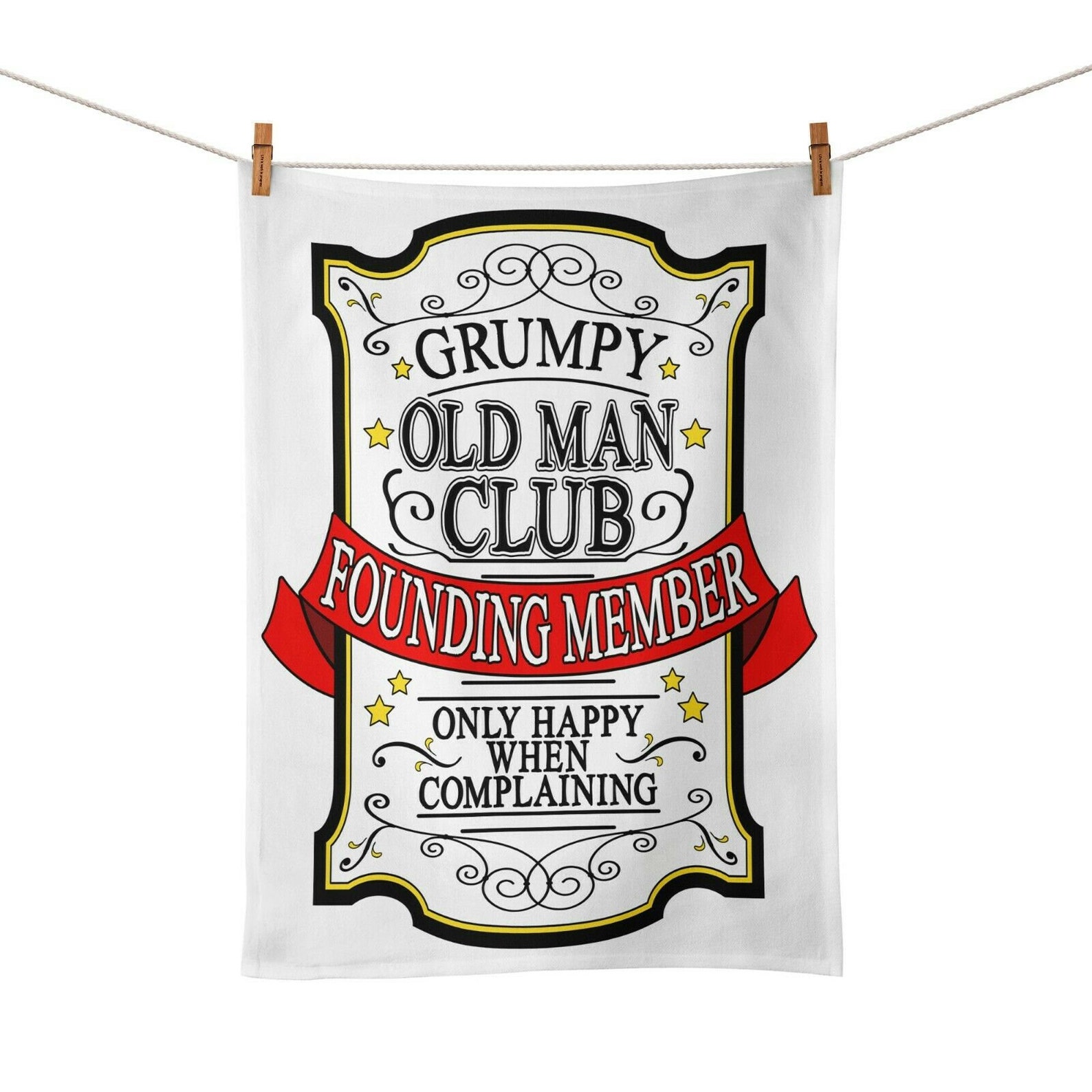 Grumpy Old Man Club Funny Novelty Tea Towel 50cm X 34cm - Etsy