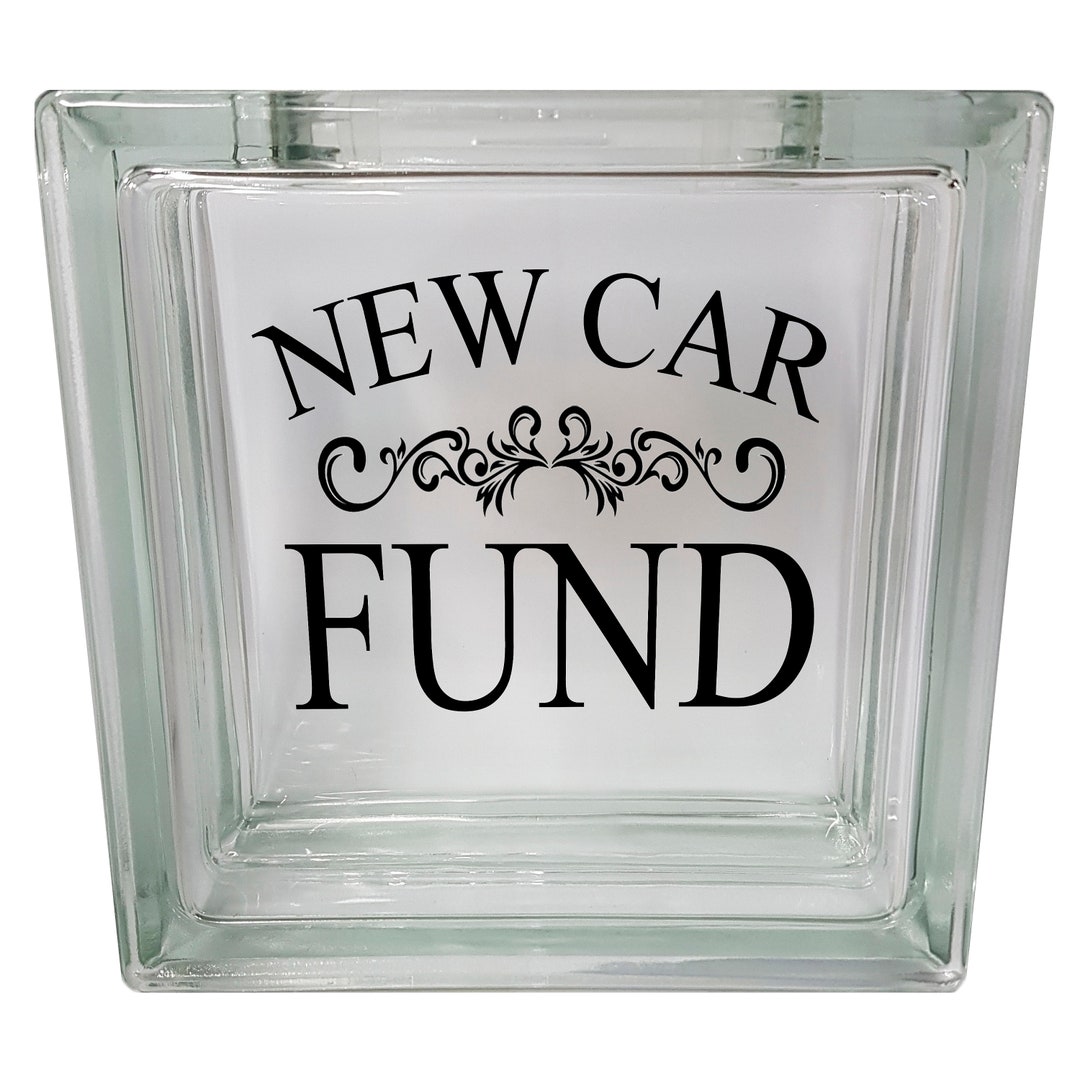 New Car Fund Clear View Decoration Glass Block Money Box - Etsy