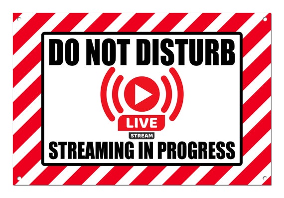 Do Not Disturb Streaming in Progress White / Brushed Aluminium - Etsy UK