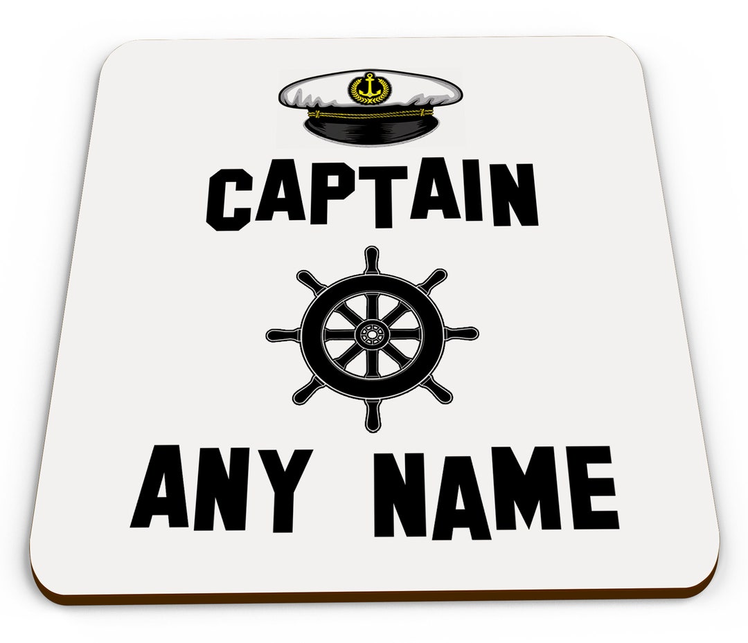 Personalised Captain any Name Narrowboat Canal Boat Ship Barge Glossy ...