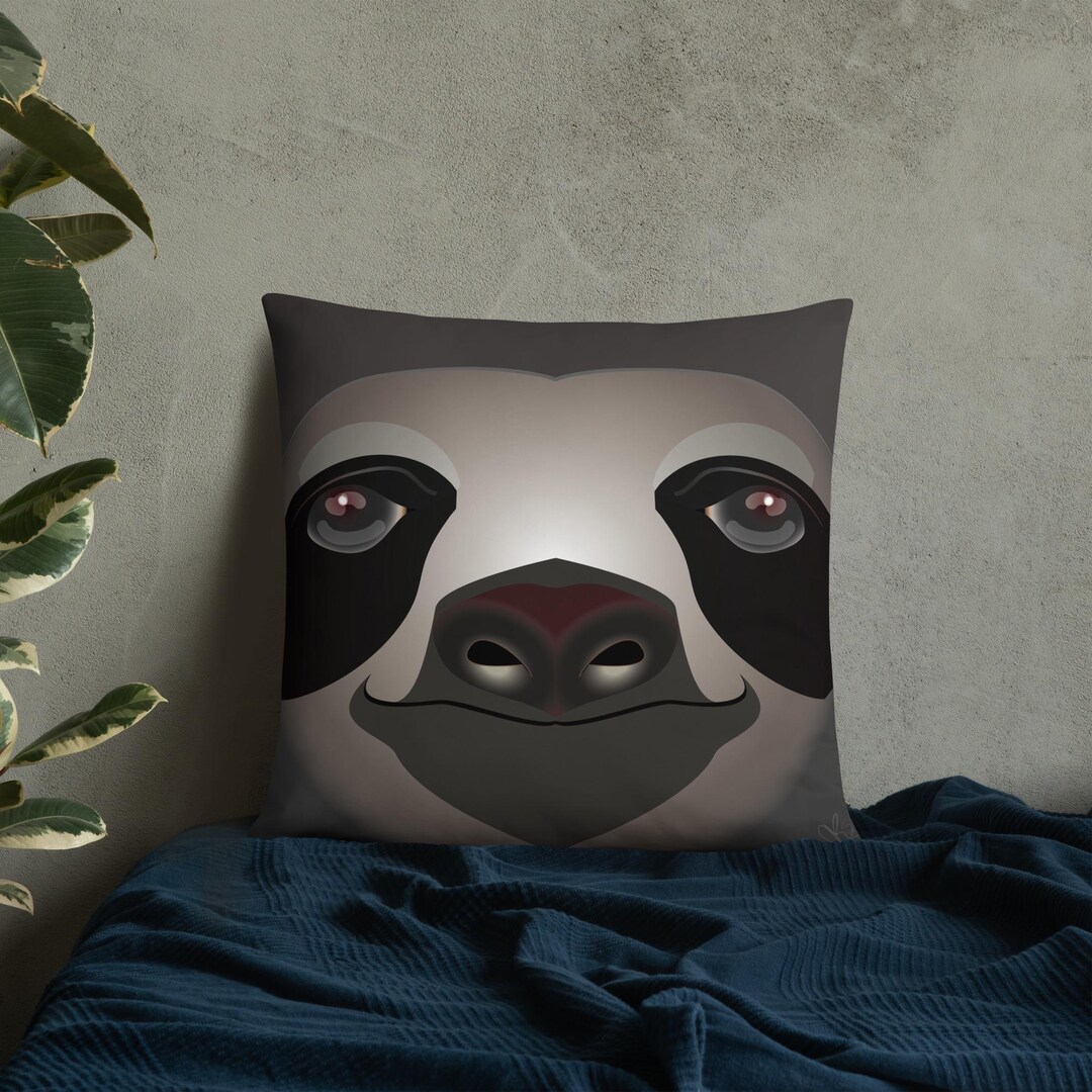 2D Sloth 1a Basic Pillow - Etsy