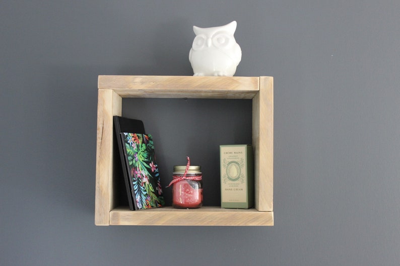 Hanging frame shelf solid wooden block | Etsy
