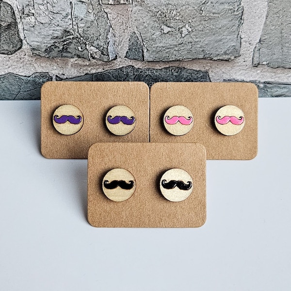 Mustache Earrings - Etsy