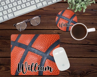Mouse Pad and Coaster Set,basketball Desk Set,desk Set,desk Decor,mouse ...